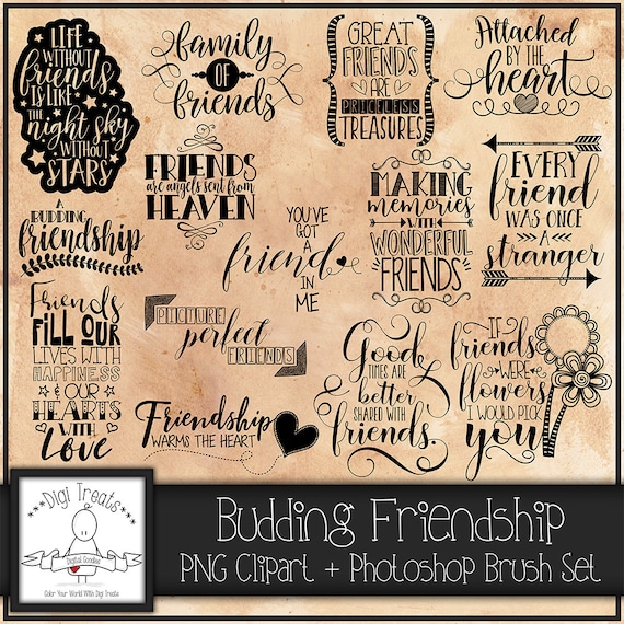 Friends Word Clip Art