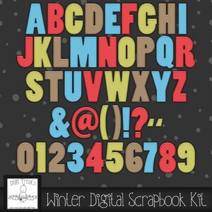 Winter Fun Digital Scrapbook Kit. Winter Themed Scrapbook Kit, Digital ...