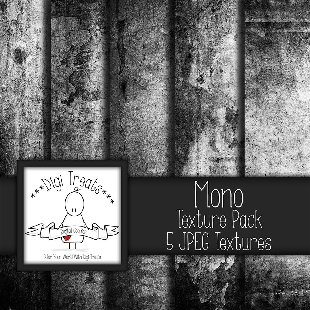5 Digital Textures, Mono Textures, JPEG, Photography Textures ...
