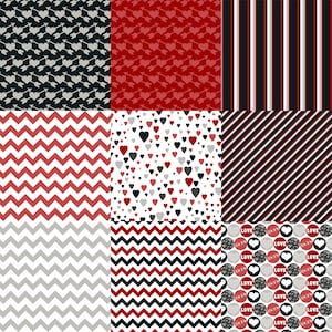 Lots of Love, 12x12 Digital Scrapbook Paper, Romance, Valentines, LOVE ...