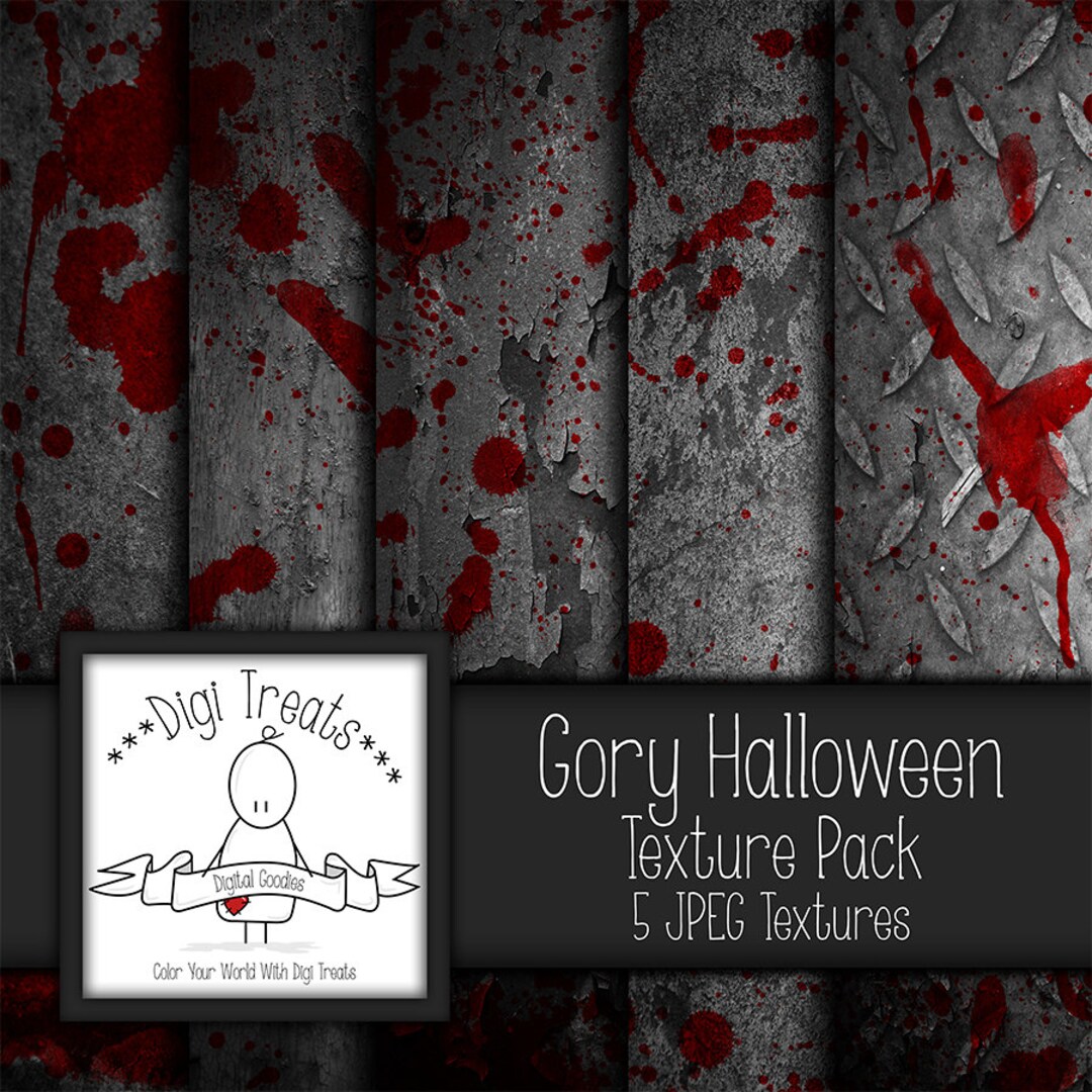 5 Digital Textures, Gory Halloween Textures, JPEG, Photography Textures ...