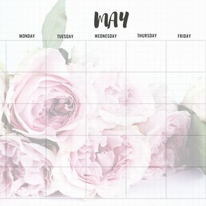 May-august | Monthly Blank Calendar | | 11 X 8.5 Inches | Horizontal ...