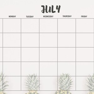May-august | Monthly Blank Calendar | | 11 X 8.5 Inches | Horizontal ...