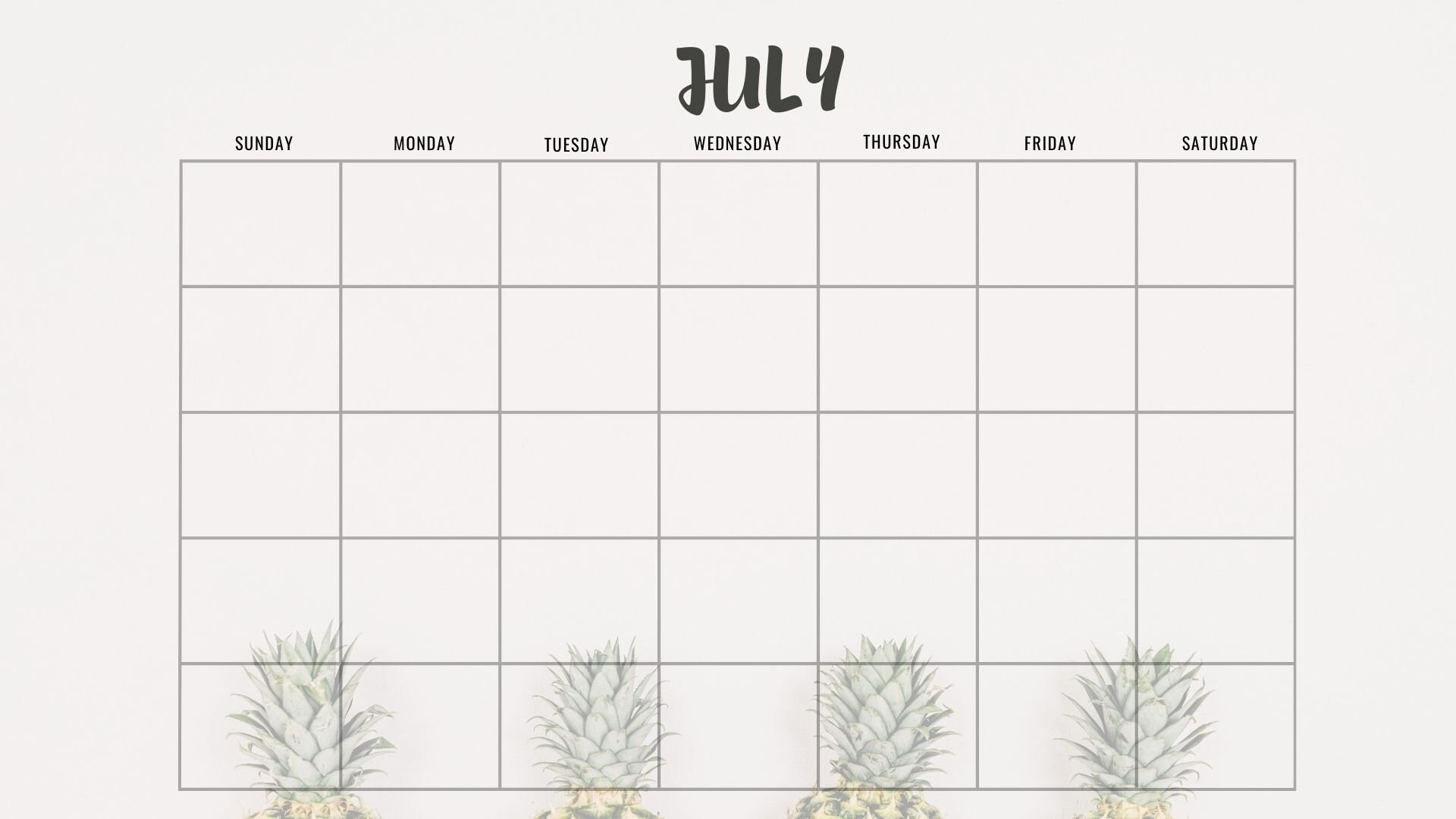 May-august | Monthly Blank Calendar | | 11 X 8.5 Inches | Horizontal ...