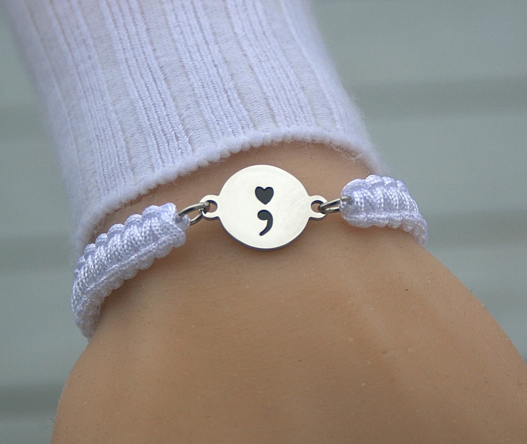 Mental Health, Semicolon Jewelry, Suicide Awareness, Suicide Prevention ...