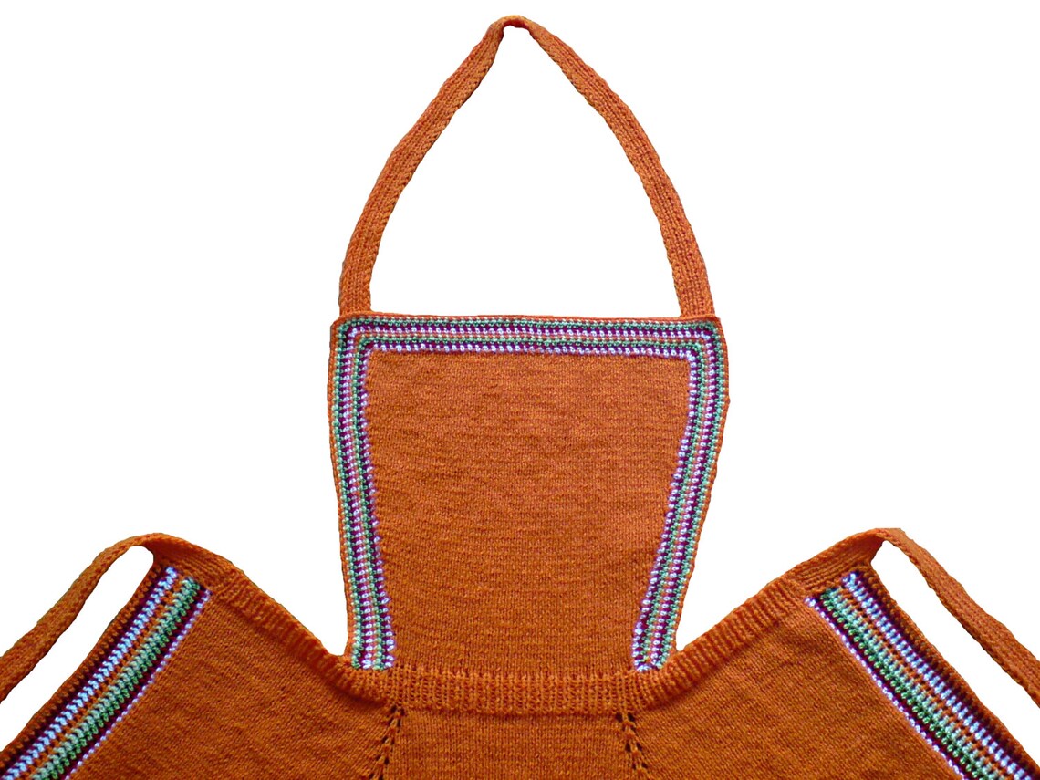 Women's Apron, Kitchen Apron With Crochet in Colours Around, Handmade ...