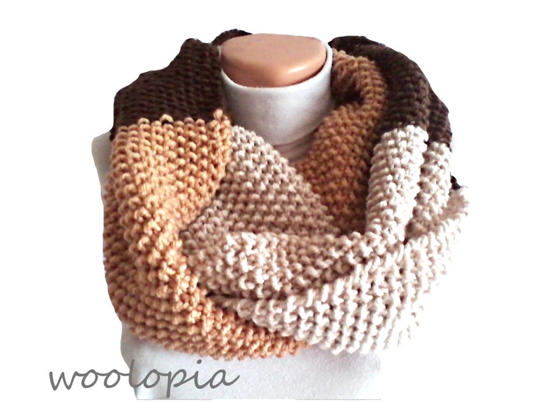 Christmas Gift.handknit Infinity Scarf.handmade Scarf - Etsy