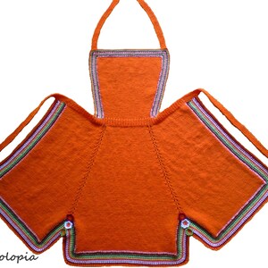 Women's Apron, Kitchen Apron With Crochet in Colours Around, Handmade ...