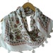 White Scarf With Handmade Crochet; Lace; Oya. . Ethnic Scarf. Turkish ...