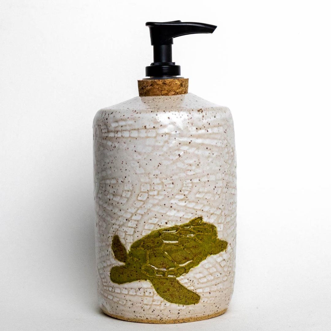 Sea Turtle Handmade Ceramic Soap Dispenser - Etsy