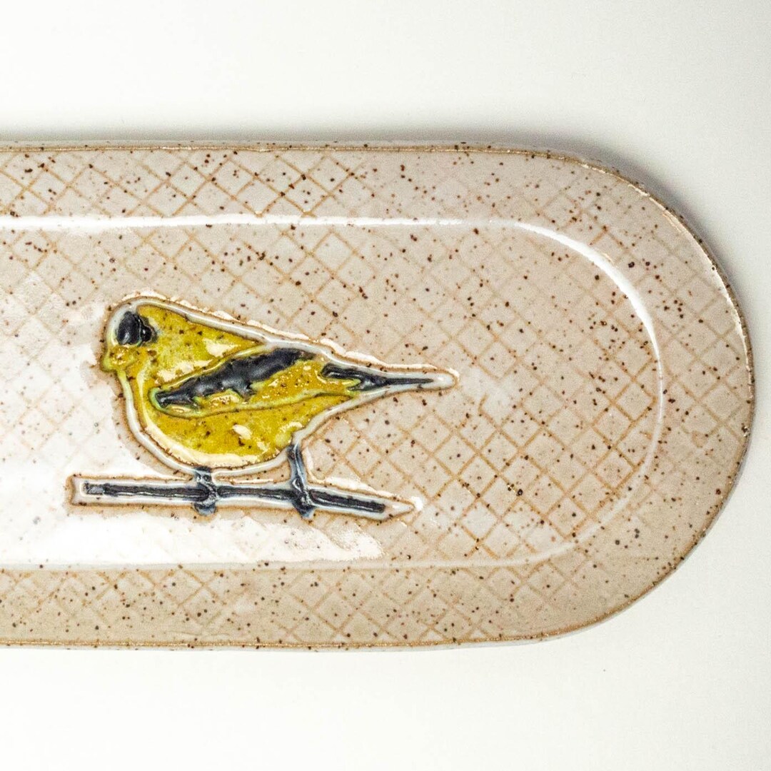 Goldfinch Handmade Ceramic 12" White Platter / Serving Dish - Etsy