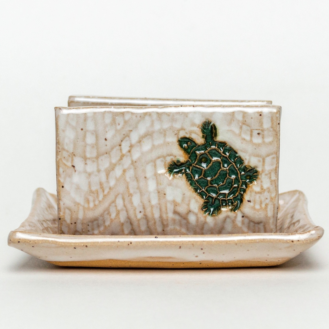 Handmade Ceramic Slider Turtle Sponge Holder - Etsy