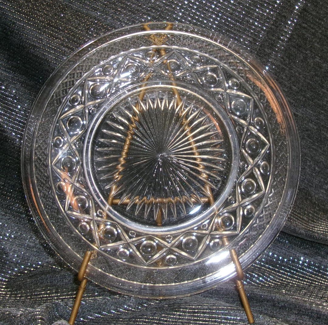 Cape Cod Pattern From Imperial Glass. LUNCHEON PLATES Rare Find - Etsy