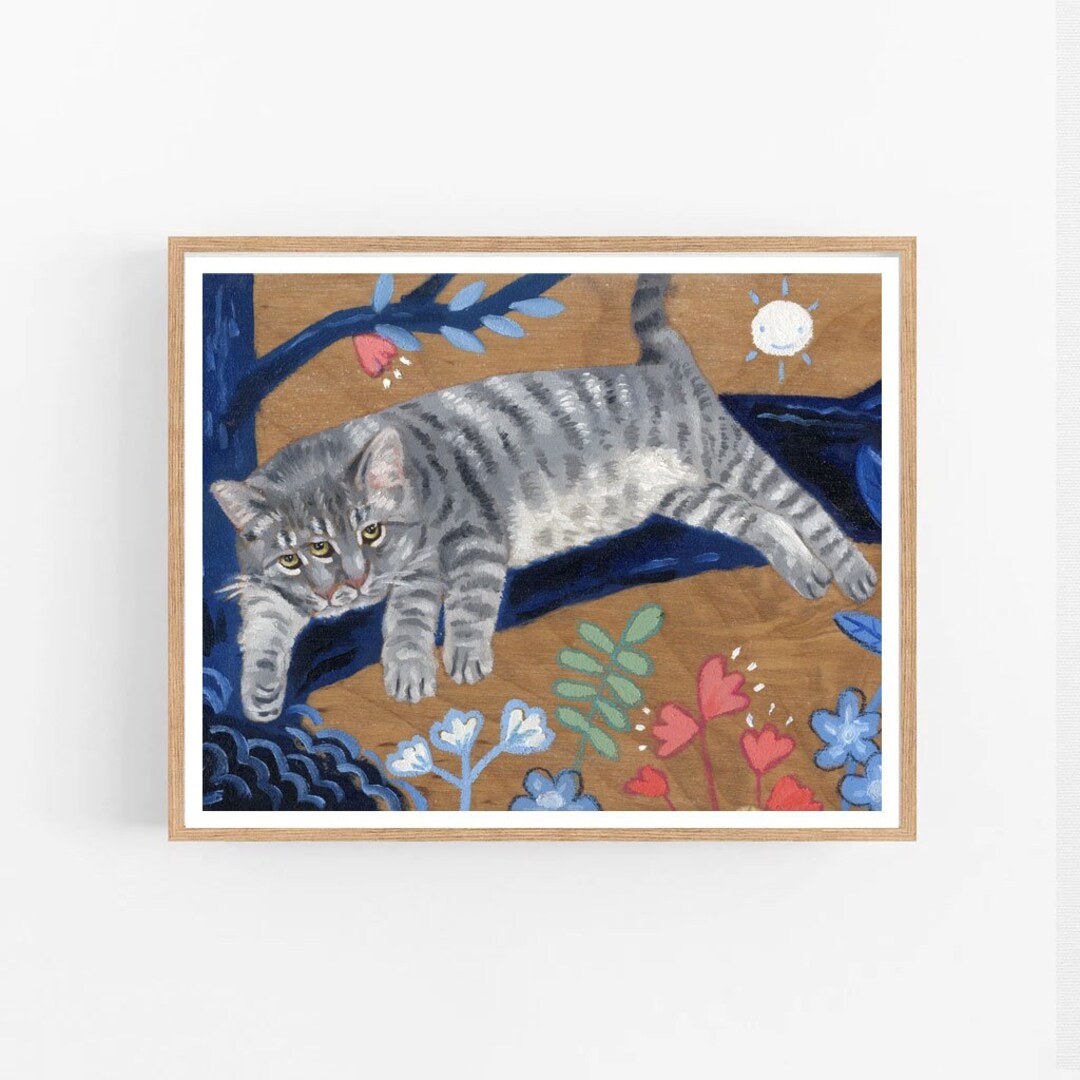 Gray Cat - Art Print 8x10", Fine Art Print, Art Print, Wall Art ...