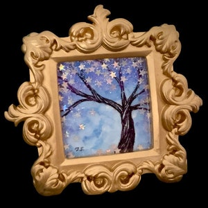 Tree of Stars, Original Star Tree Painting, Magical Tree Watercolor ...