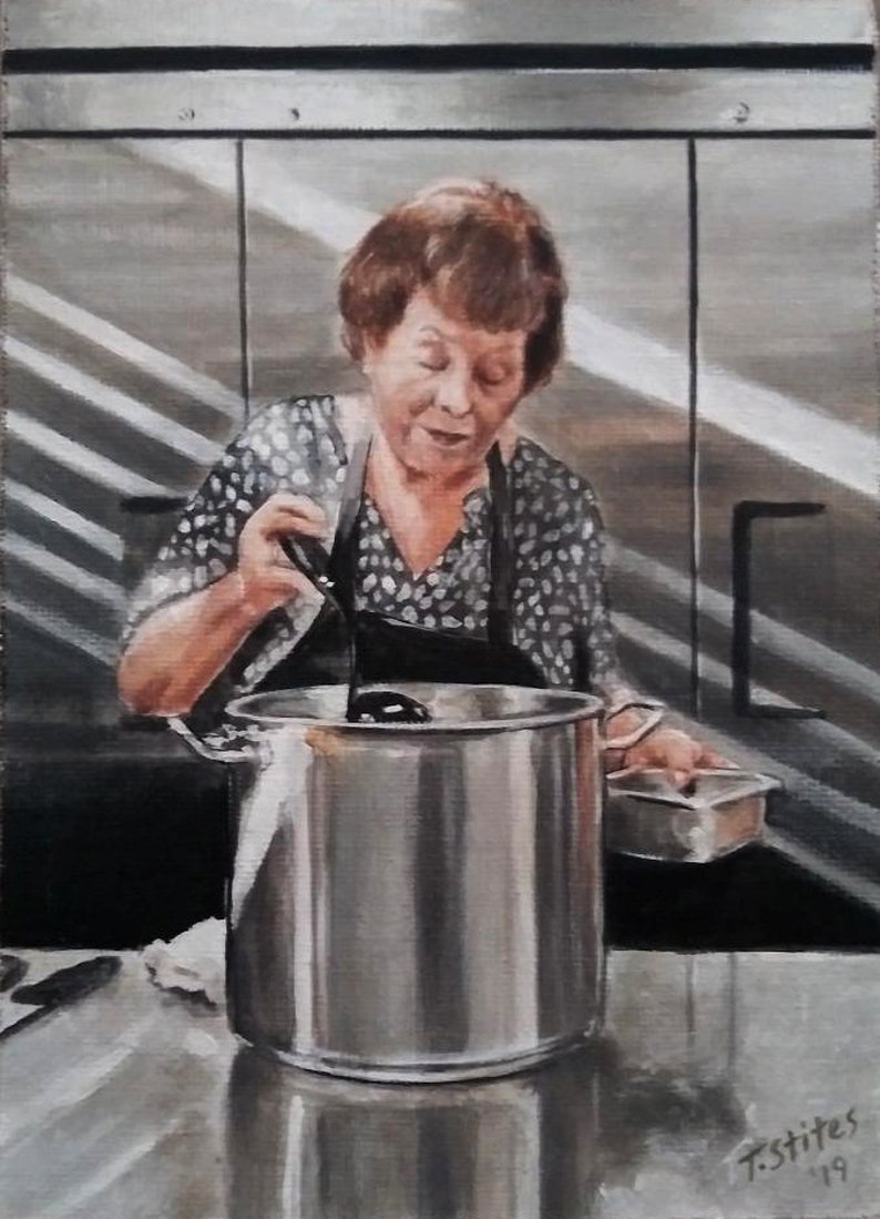 Memory Portrait Hand Painted Portrait 8x10 Inch Canvas | Etsy