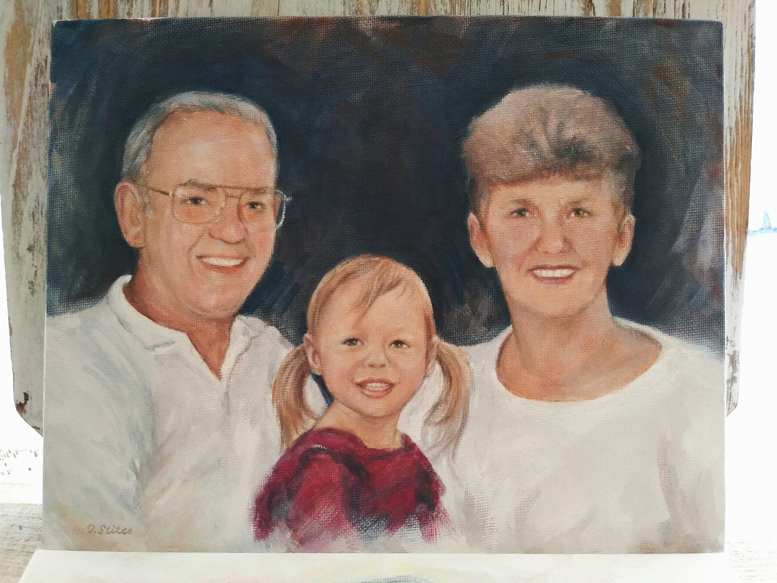 Memory Portrait Hand Painted Portrait 8x10 Inch Canvas | Etsy