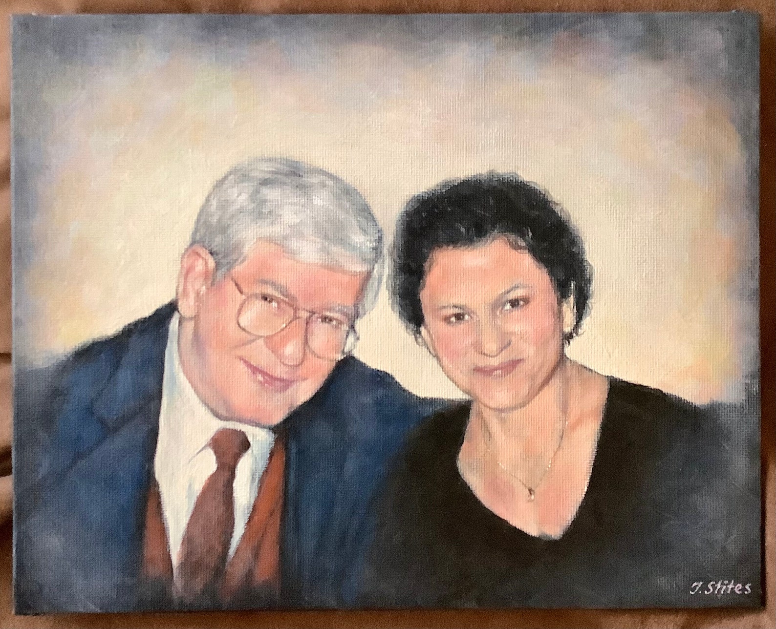 Memory Portrait Hand Painted Portrait 8x10 Inch Canvas | Etsy