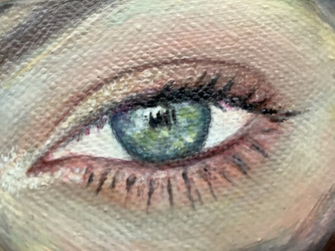 Eye Portrait, Hand Painted, Custom Canvas Art Lover's Eye Small or ...