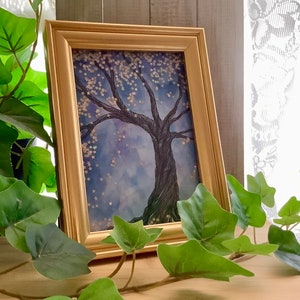 Tree of Stars, Original Star Tree Painting, Magical Tree Watercolor ...