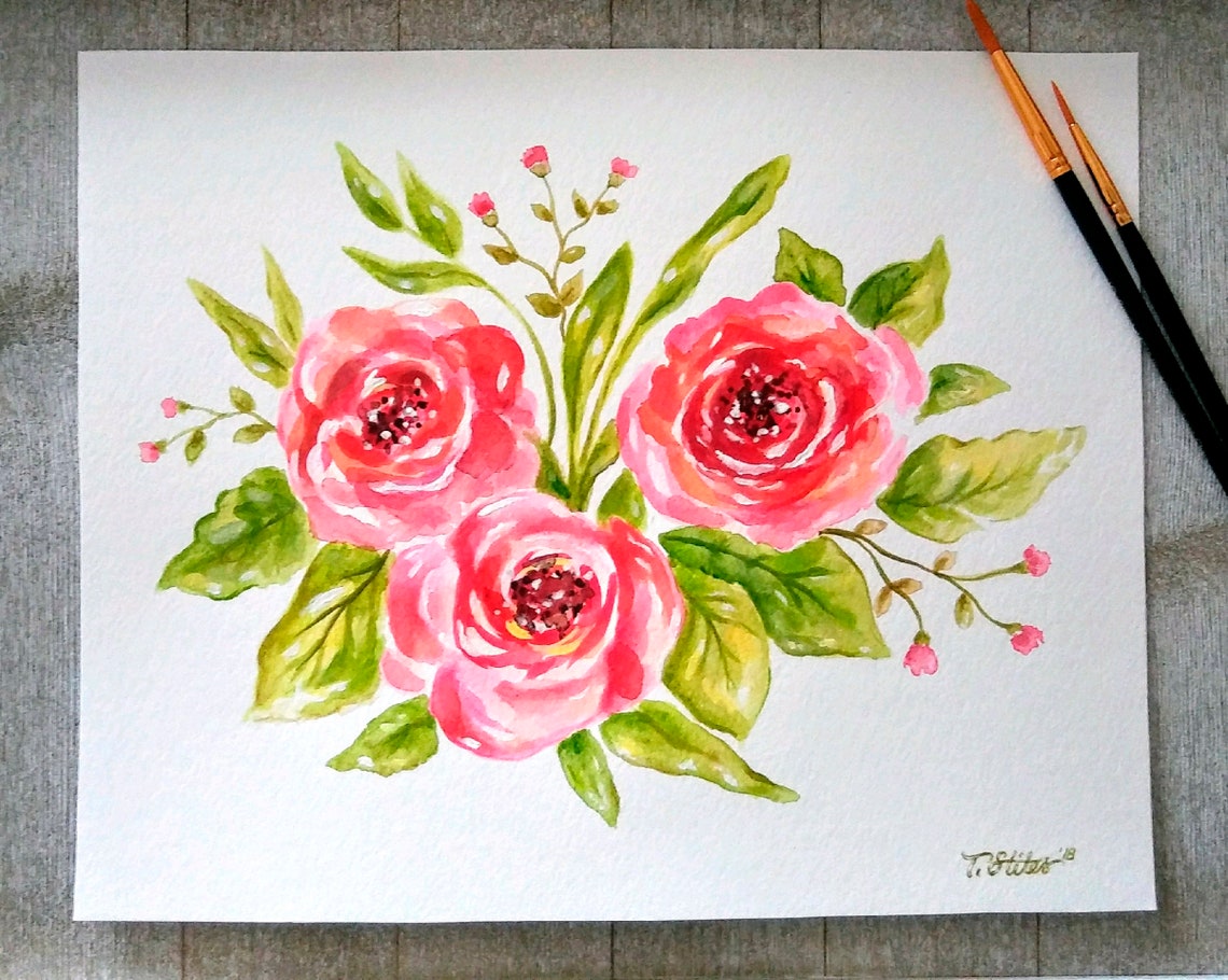 Custom Flower Portrait Plant Portraits Personalized | Etsy