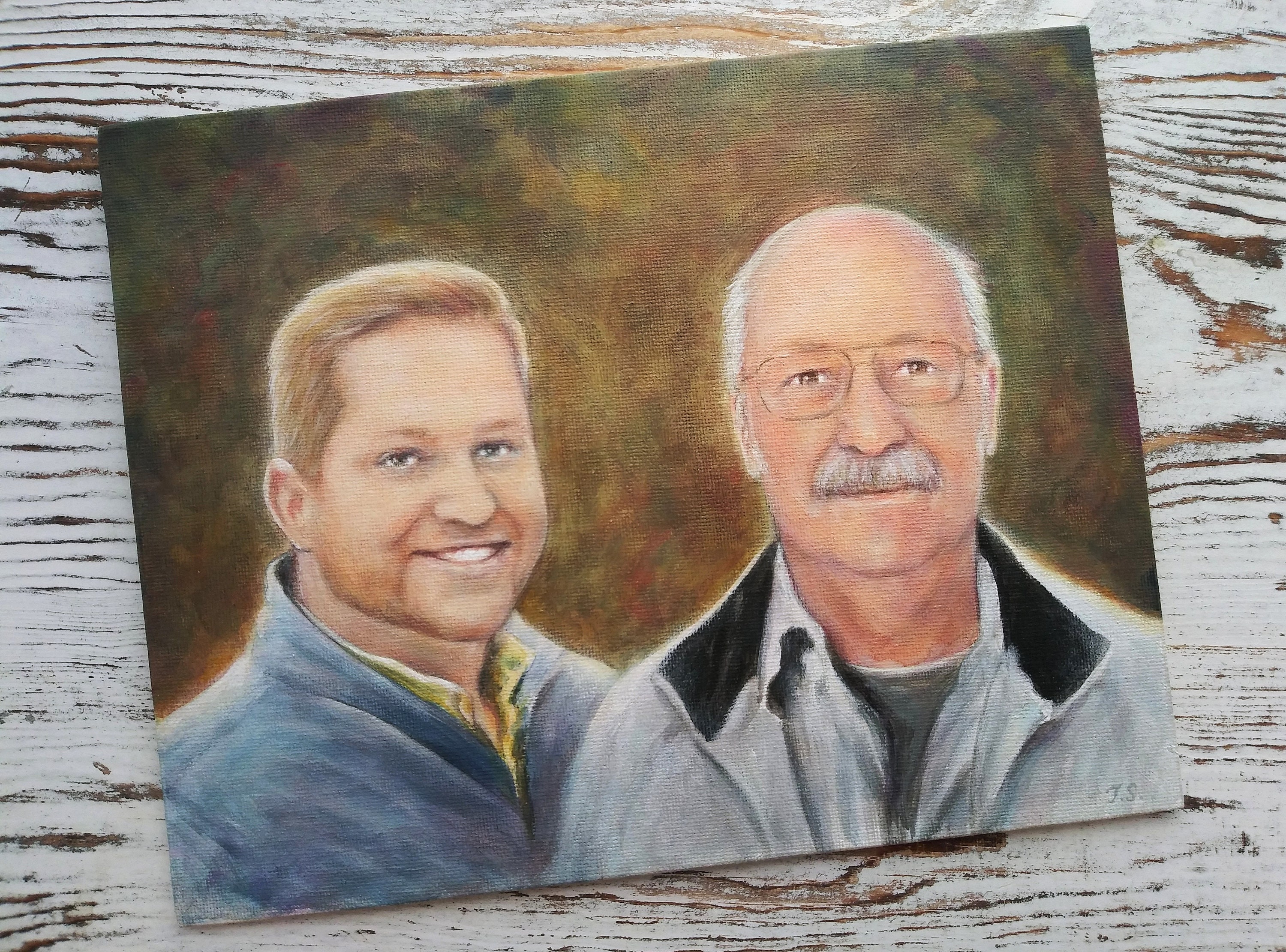 Miniature Portrait 5x7 inch canvas board hand painted by Theresa Stites ...