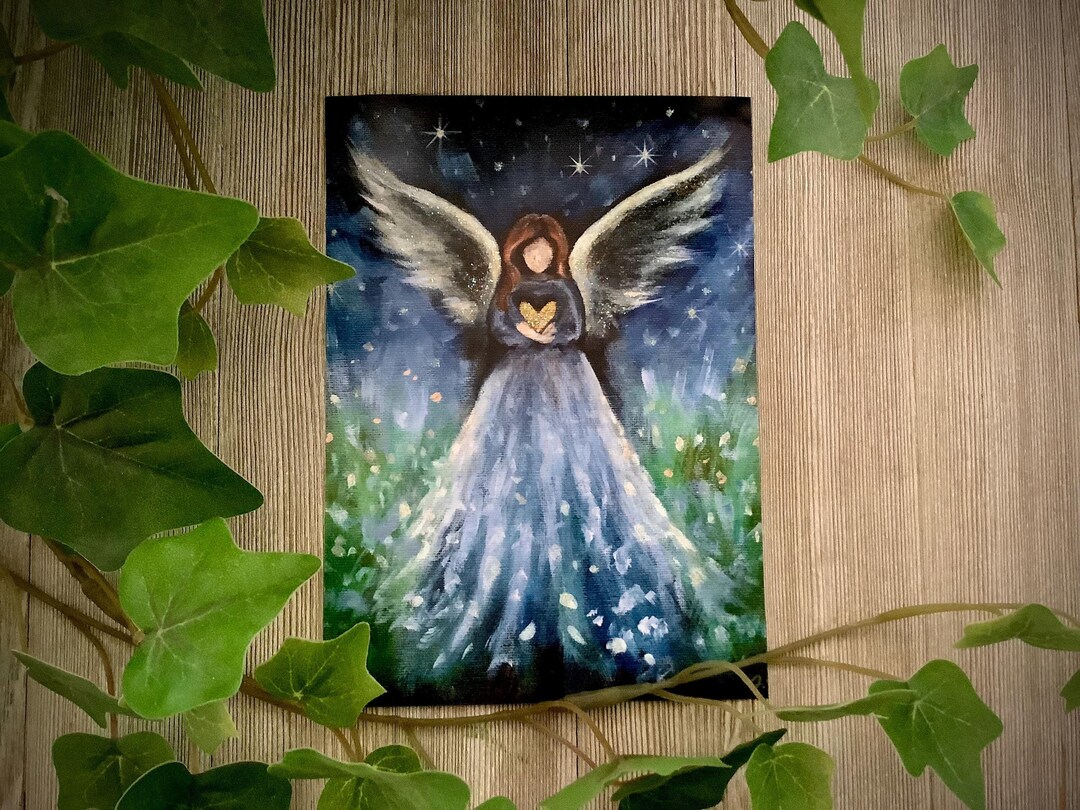 Framed Angel Art Print: Vintage Style, Signed & Numbered - Etsy