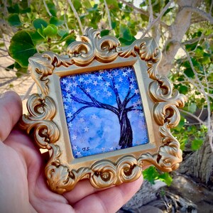 Tree of Stars, Original Star Tree Painting, Magical Tree Watercolor ...