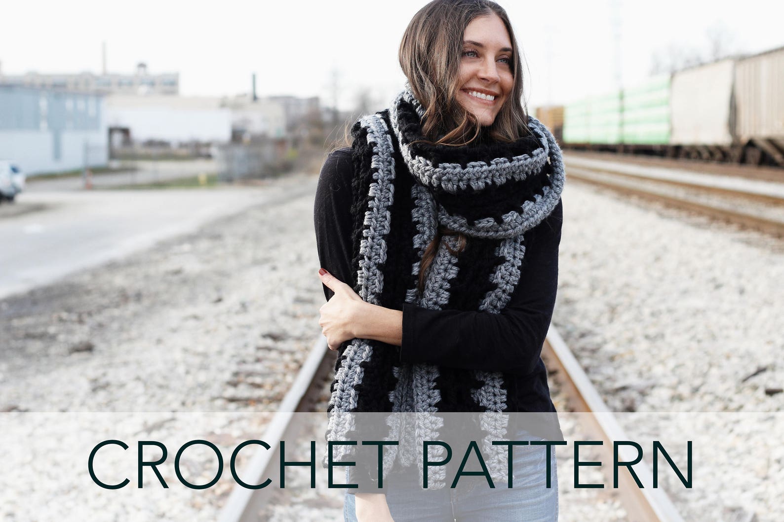 Crochet Pattern // Wide Scarf Wrap Rectangle Shawl // Oakley Super ...