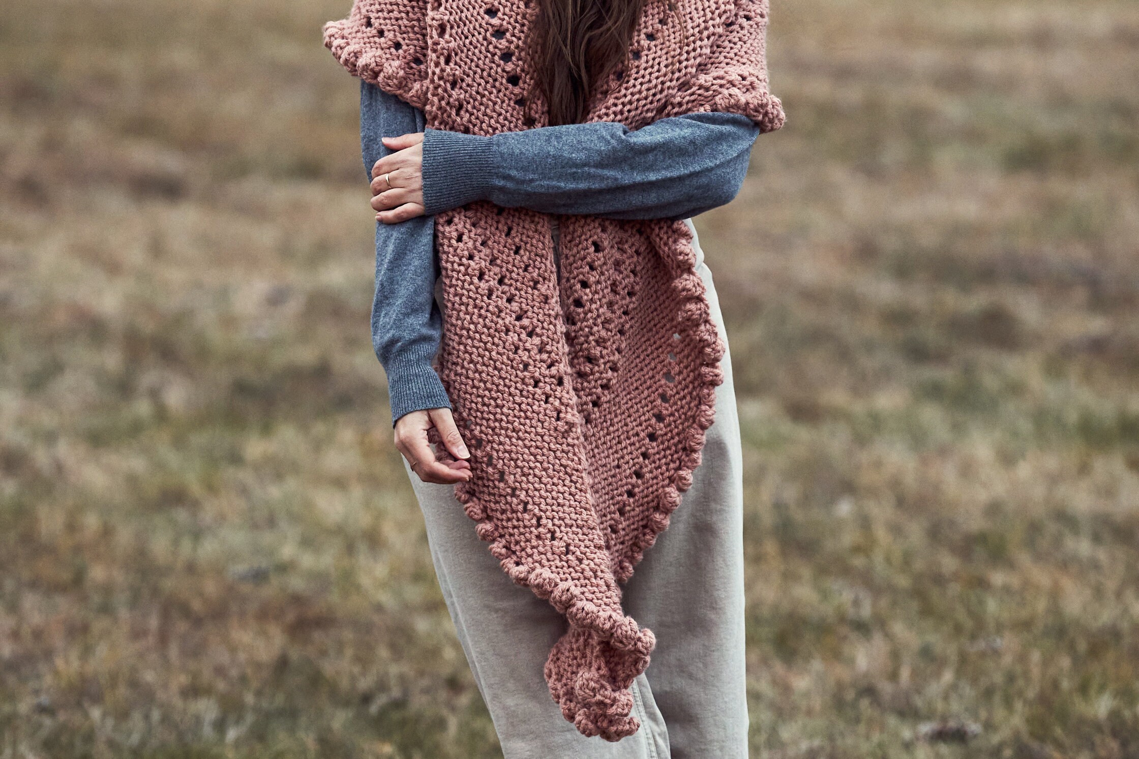 Knitting Pattern // Romantic Boho Feminine Shawl Crescent Wrap | Etsy