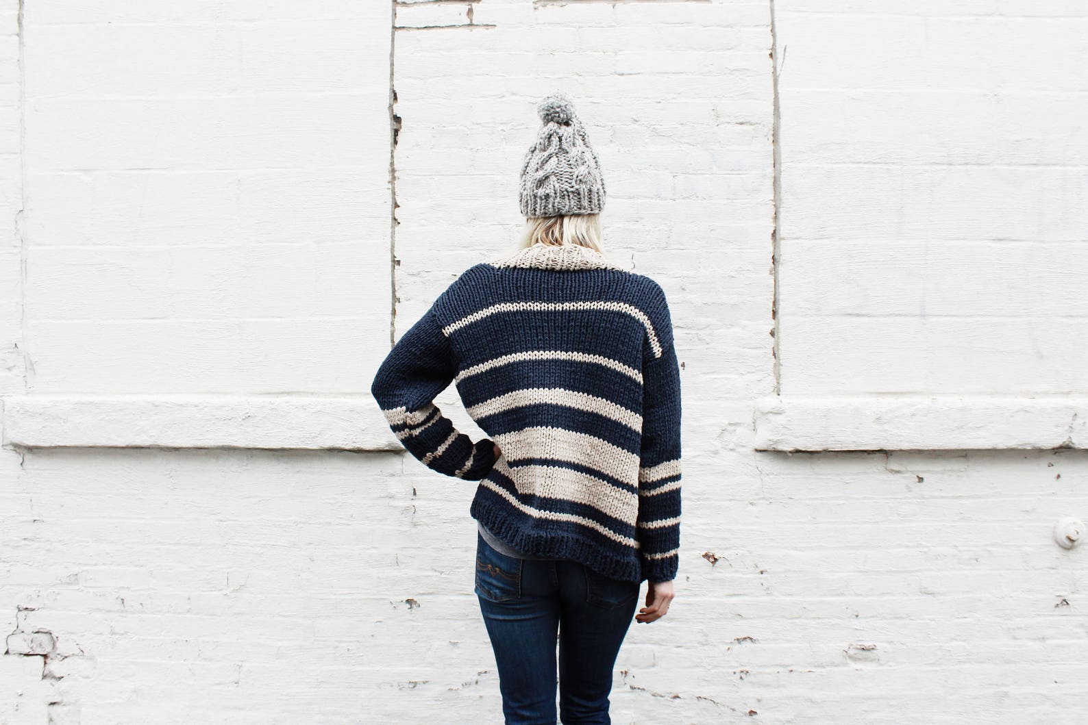 Knitting Pattern // Striped Boyfriend Cardigan Collegiate Classic ...