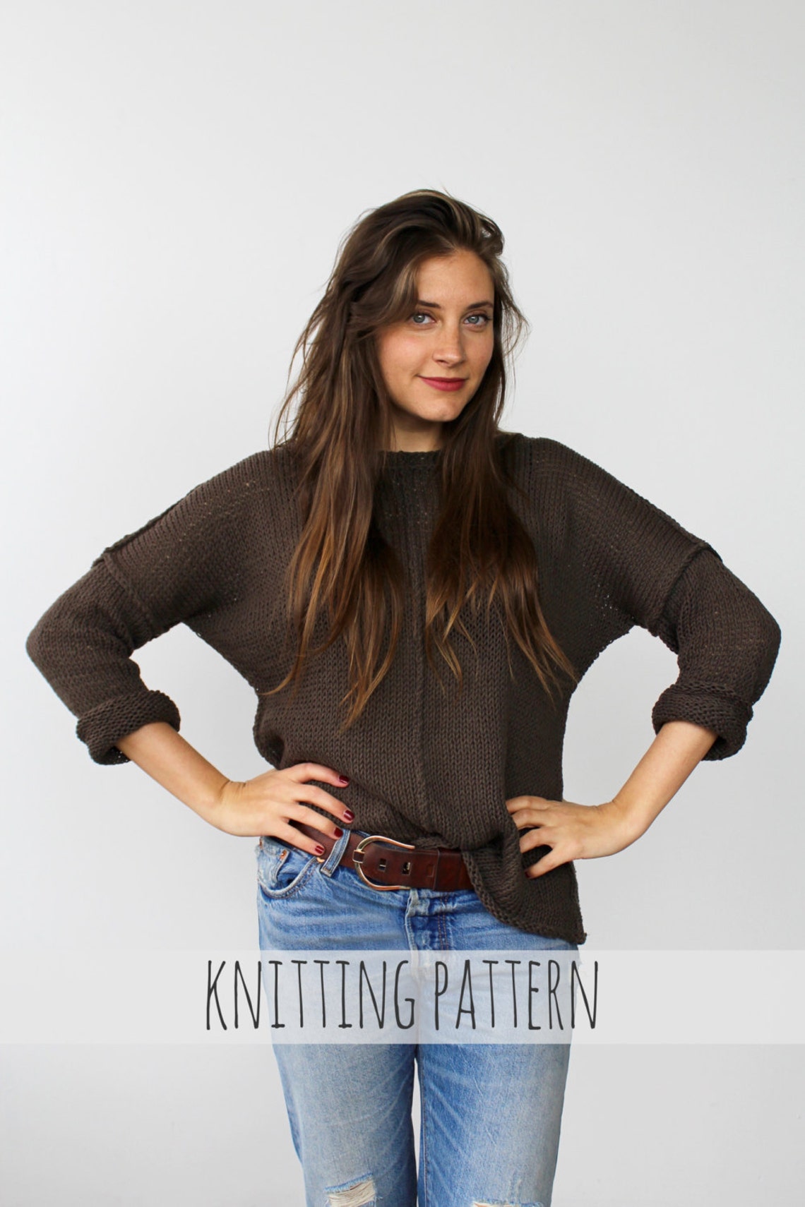 Knitting Pattern // Drop Sleeve Inside Out Lightweight Summer Sweater ...