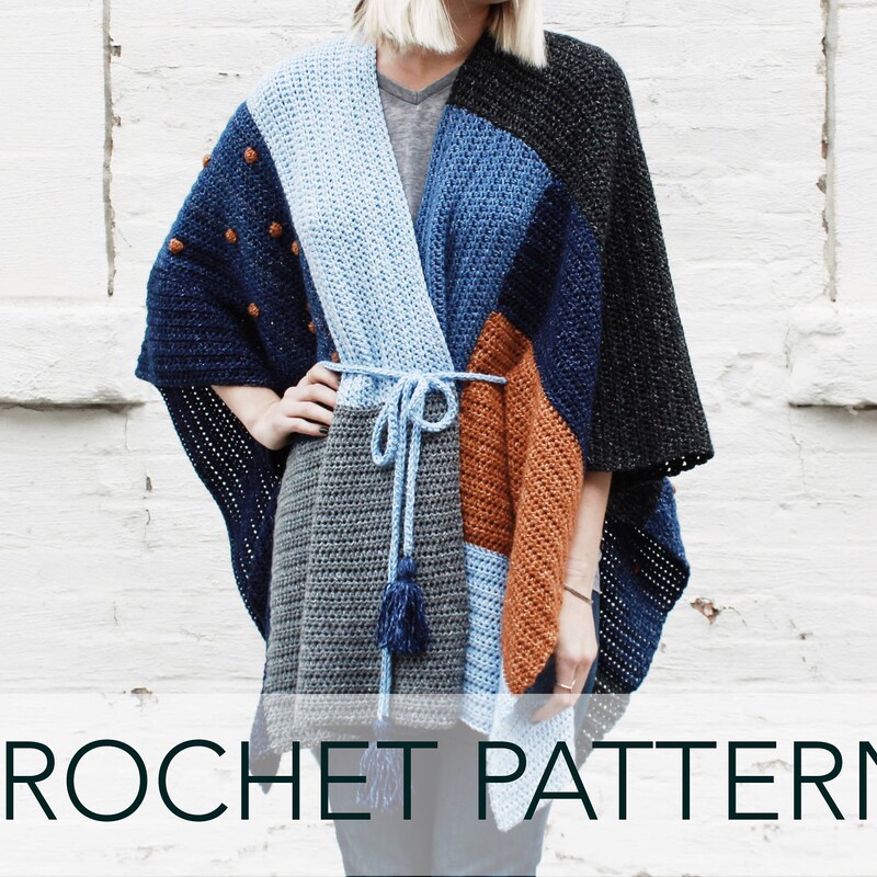 Patchwork Poncho - Etsy