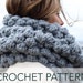 Crochet Pattern // Chunky Bobble Popcorn Puff Textured Oversized Cowl ...