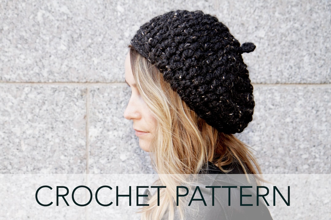 Crochet Pattern // Beret Parisienne French Chunky Slouchy Hat ...
