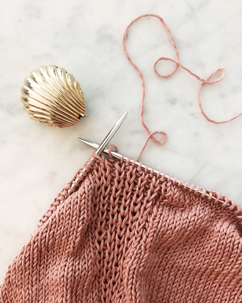 Knitting Pattern // Slinky Ribbed Tank Top Relaxed Summer Easy Knit Top ...