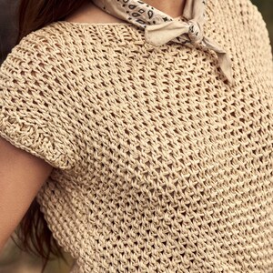 Knitting Pattern // Slouchy Summer Oversized Knit Tee Open Net Mesh ...