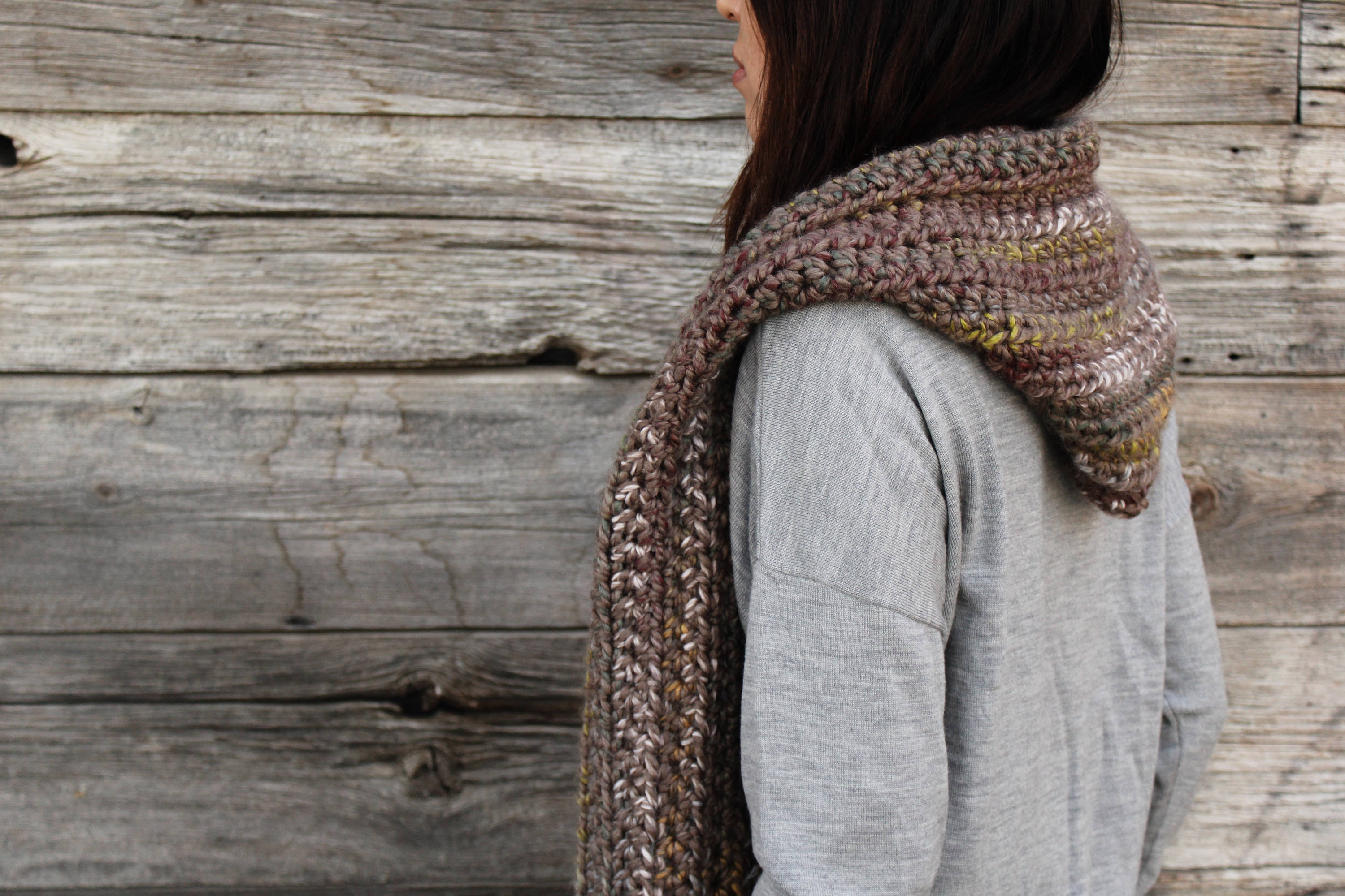Crochet Pattern // Chunky Scarf Hood Pockets // Kodiak Hooded Pocket ...