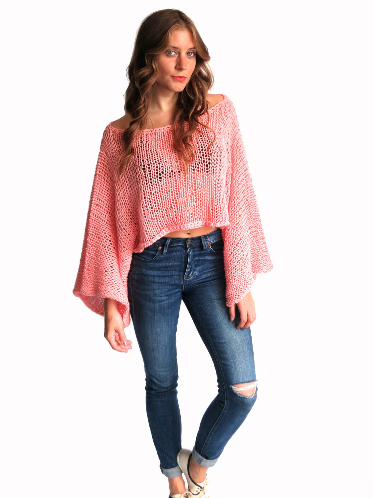 Knitting Pattern // Loose Knit Summer Sweater Top Oversized - Etsy