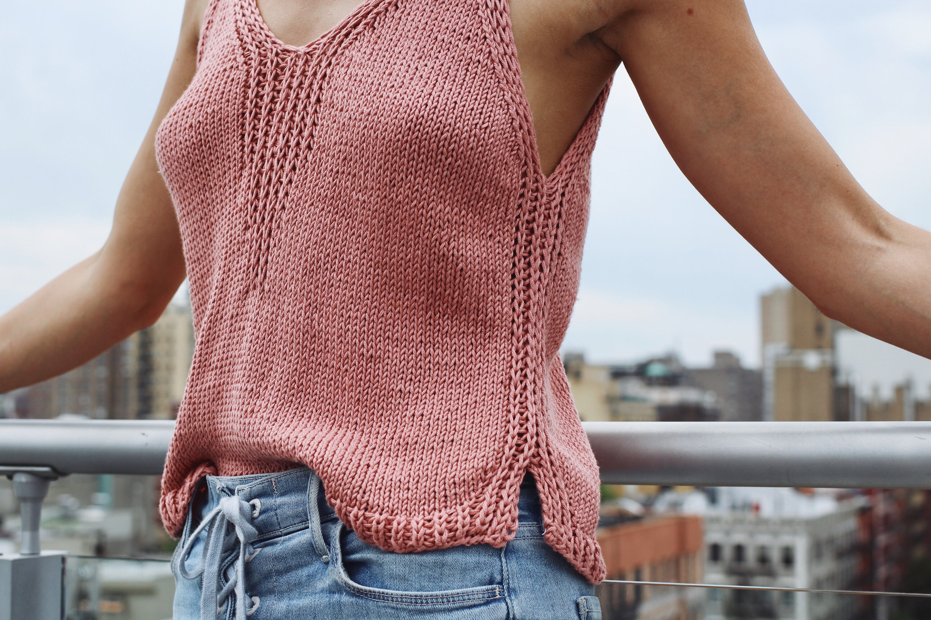 Knitting Pattern // Slinky Ribbed Tank Top Relaxed Summer Easy | Etsy ...