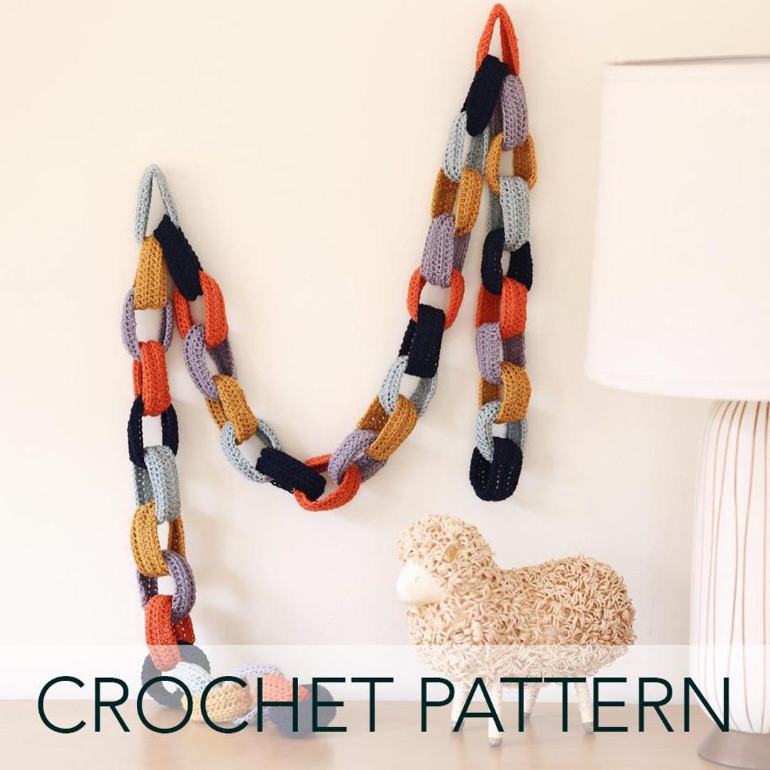 Crochet Pattern // Paper Chains Celebration Temperature Garland //party ...