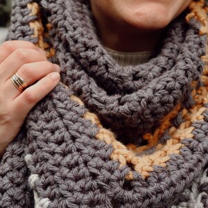 Crochet Pattern // Textured Top Down Triangle Shawl Wrap Scarf Tassels ...