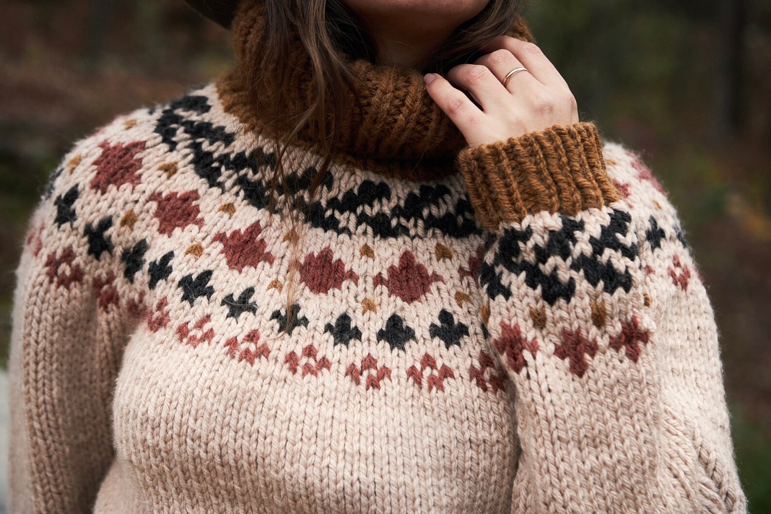 Knitting Pattern // Fair Isle Yoke Top Down Colorwork | Etsy