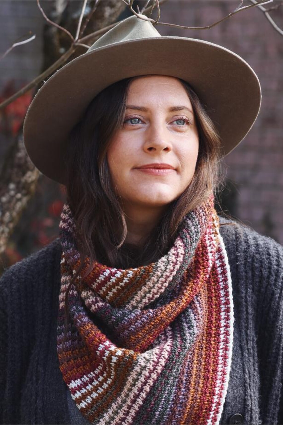 Crochet Pattern // Houndstooth Asymmetric Cowboy Kerchief Cowl Neck ...