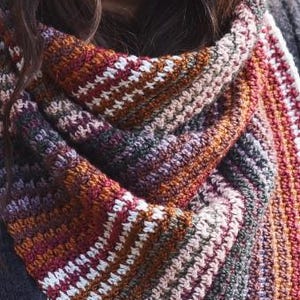 Crochet Pattern // Houndstooth Asymmetric Cowboy Kerchief Cowl Neck ...