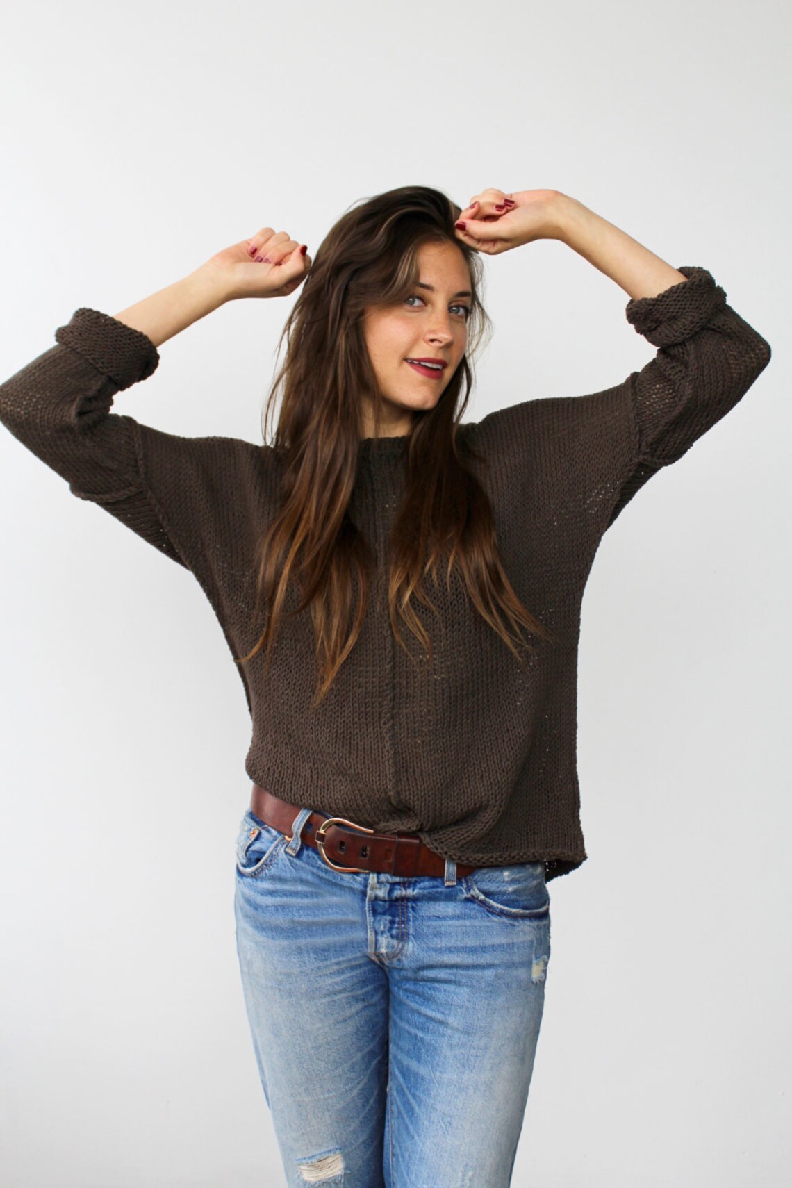 Knitting Pattern // Drop Sleeve Inside Out Lightweight Summer Sweater ...