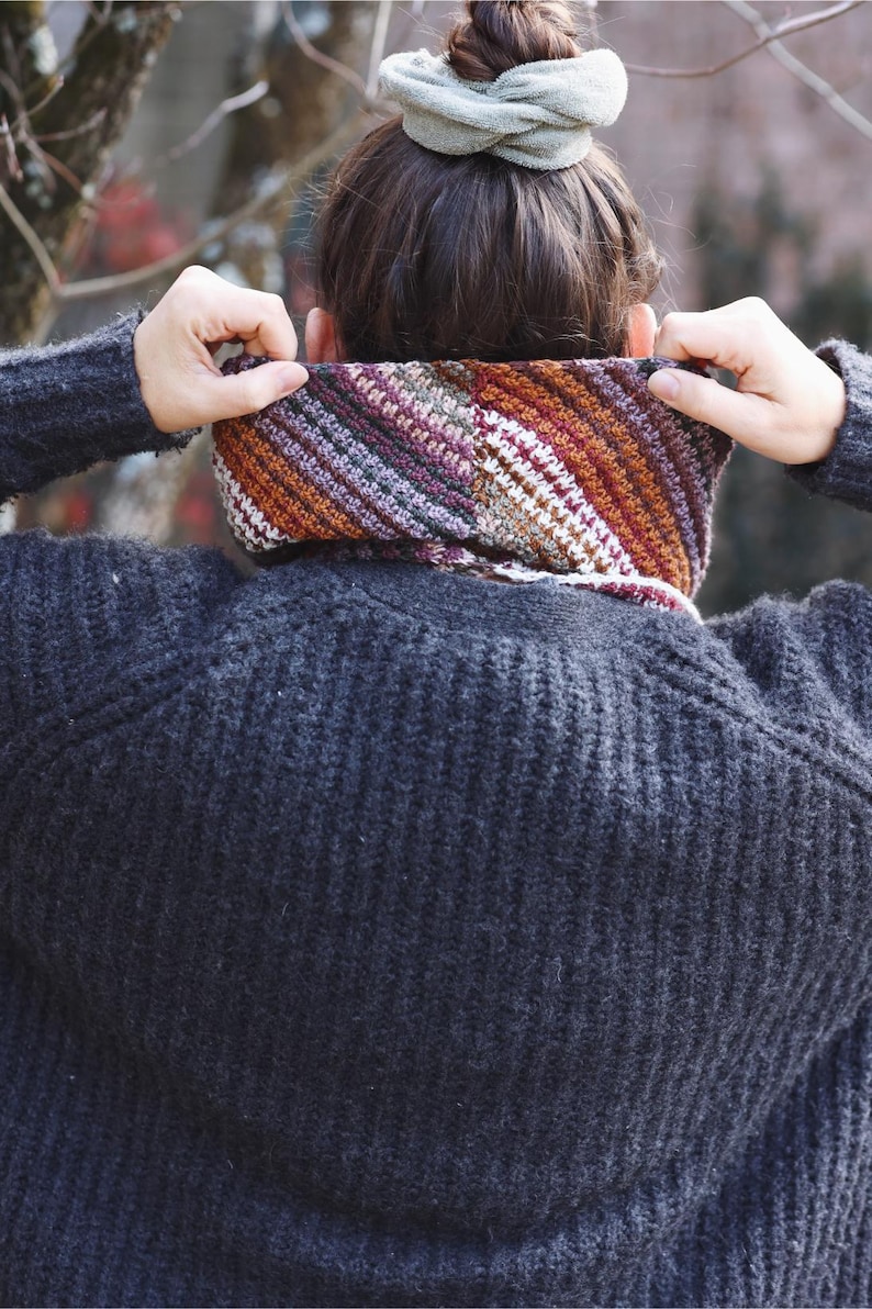 Crochet Pattern // Houndstooth Asymmetric Cowboy Kerchief Cowl Neck ...