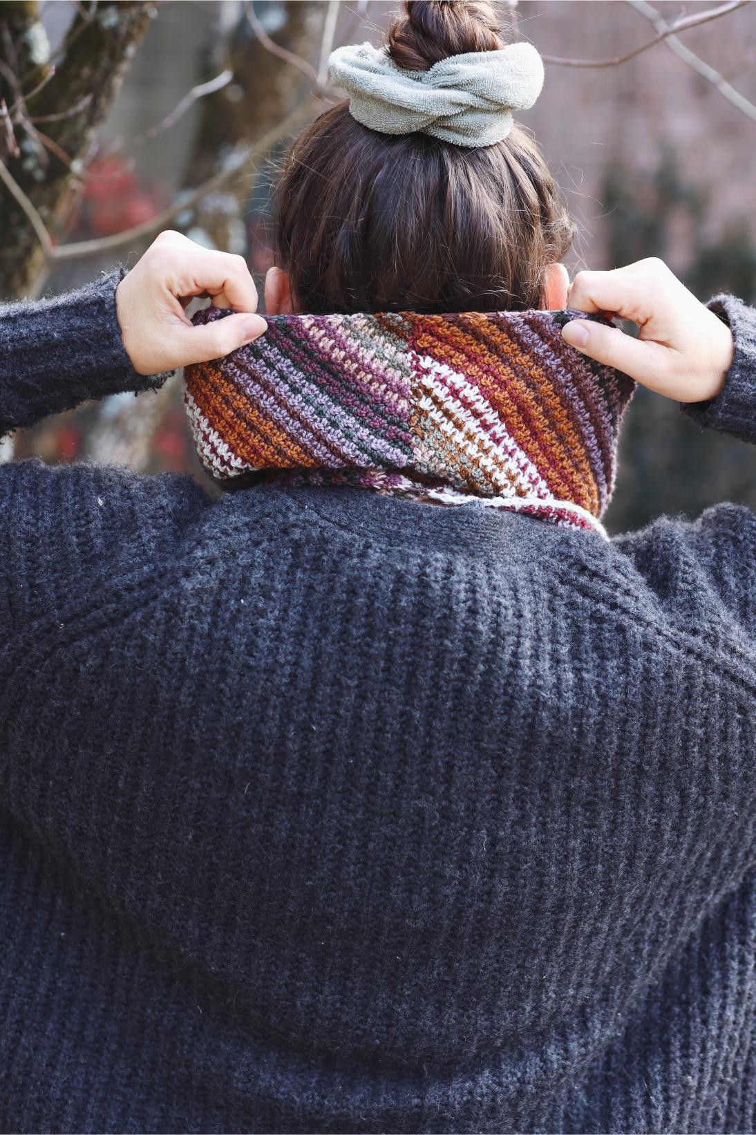Crochet Pattern // Houndstooth Asymmetric Cowboy Kerchief Cowl Neck ...