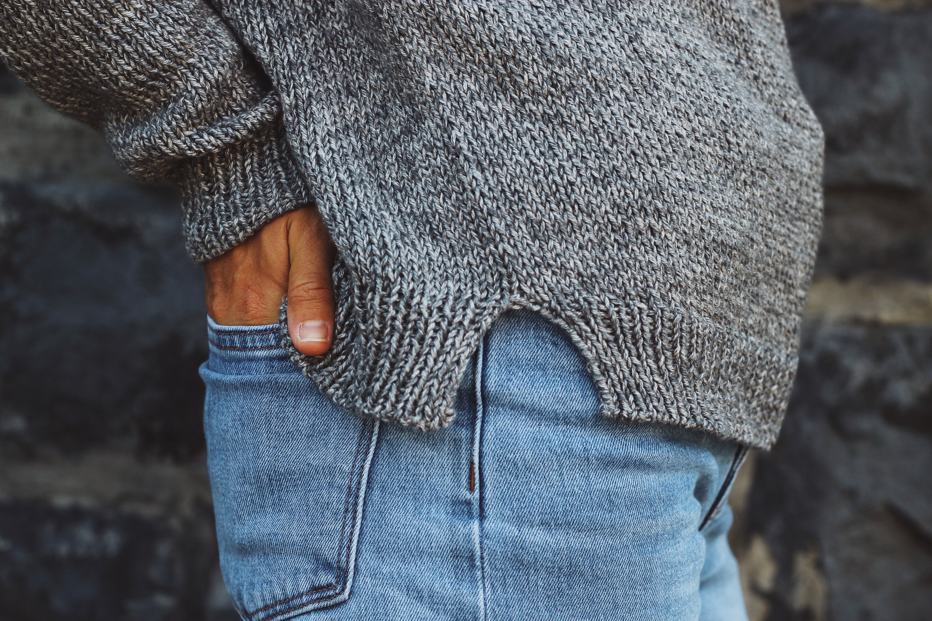 Knitting Pattern // Raglan Grey Crewneck Sweatshirt Vintage | Etsy ...