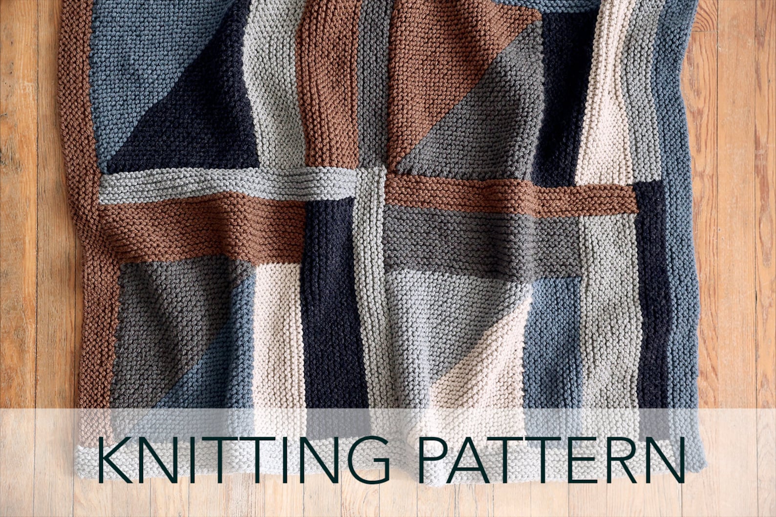 Knitting Pattern // Modular Log Cabin Knit Quilt Mid Century - Etsy UK